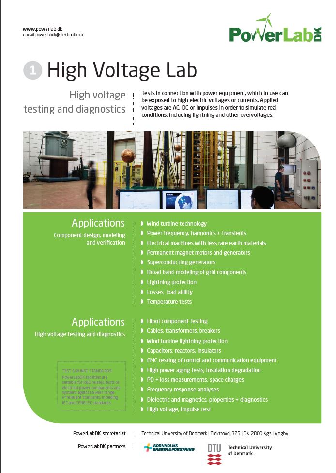 High Voltage Lab - DTU Wind and Energy Systems